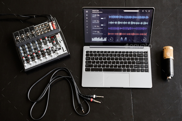 Audio Recording Background Stock Photo by seventyfourimages | PhotoDune