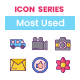 100 Most Used Icons - Crayons Series, Icons | GraphicRiver