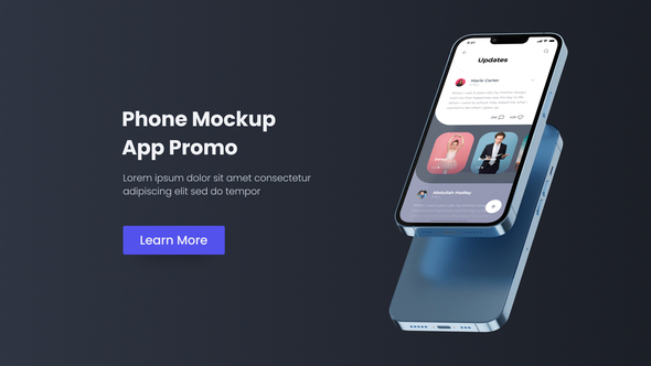Glass Phone - App Promo Phone Mockup by DannySkinner | VideoHive