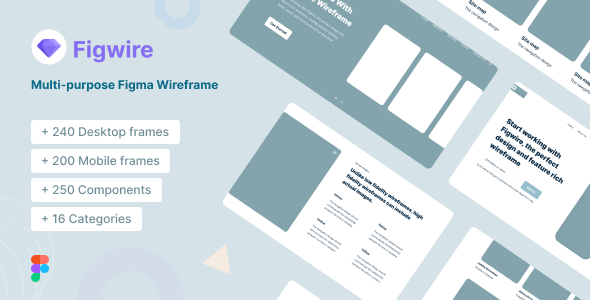 Figwire – Multi-purpose Figma Wireframe by alithemes | ThemeForest