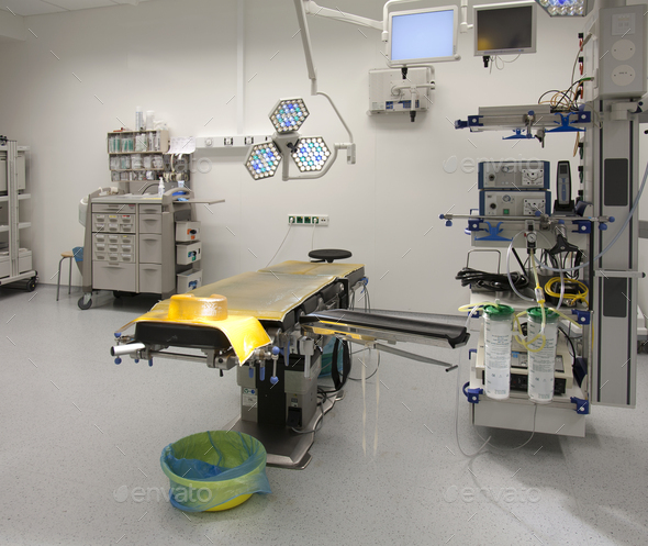 Modern well equipped operating theatre in a new hospital. Stock Photo ...