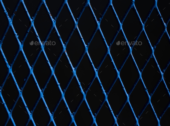 Blue wire mesh on the black background Stock Photo by Studio_OMG ...