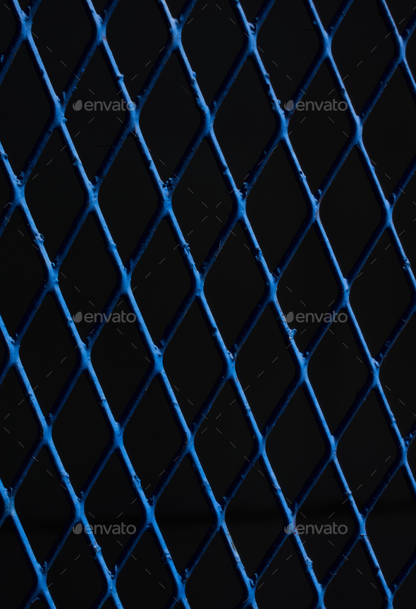 Blue wire mesh on the black background Stock Photo by Studio_OMG ...