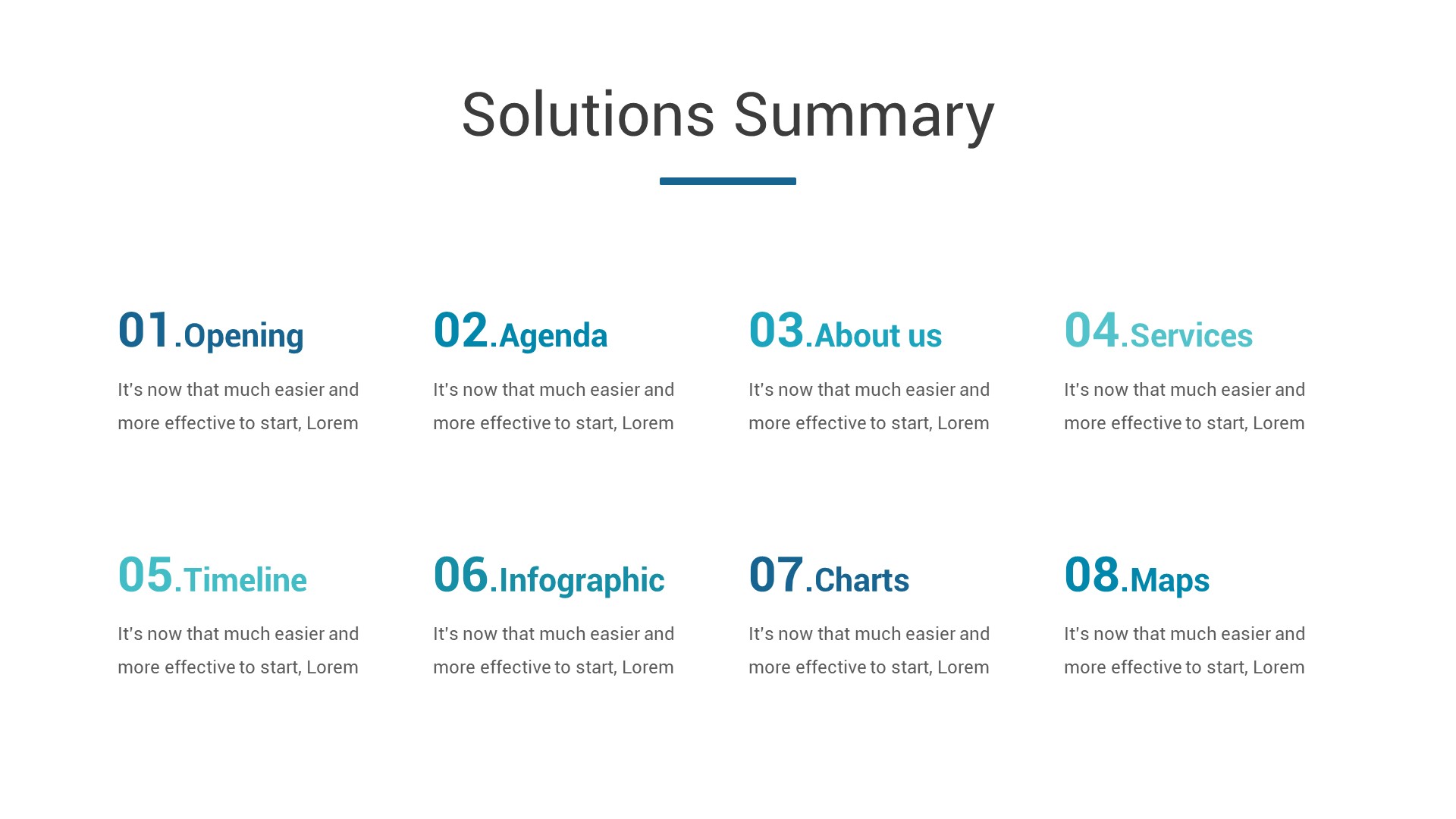 Modern Business Solution PowerPoint Template, Presentation Templates