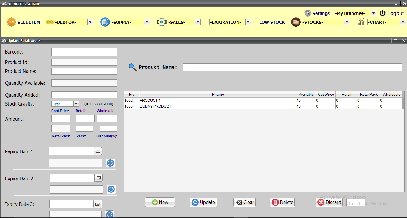 Java Inventory Management Software For Pharmacies and Supermarkets With ...
