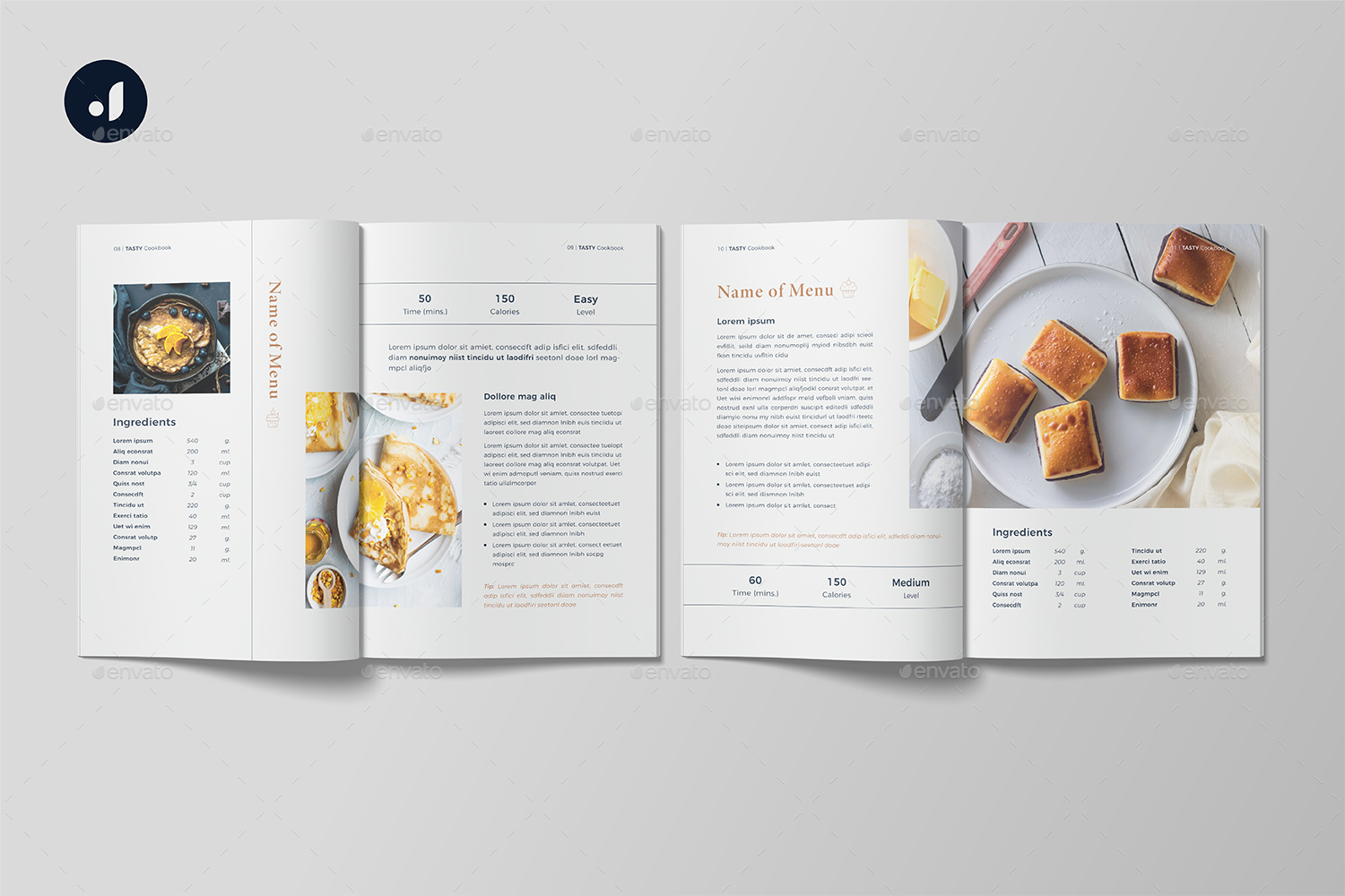 Tasty Cookbook, Print Templates | GraphicRiver