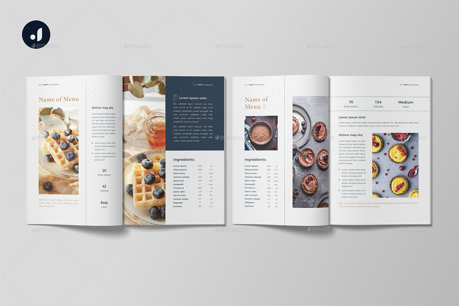 Tasty Cookbook, Print Templates | GraphicRiver