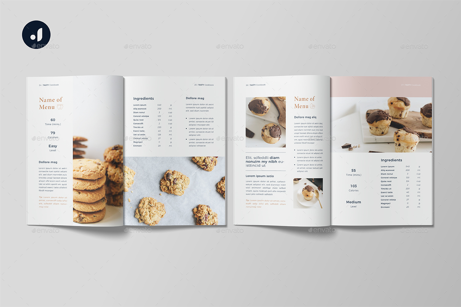 Tasty Cookbook, Print Templates | GraphicRiver
