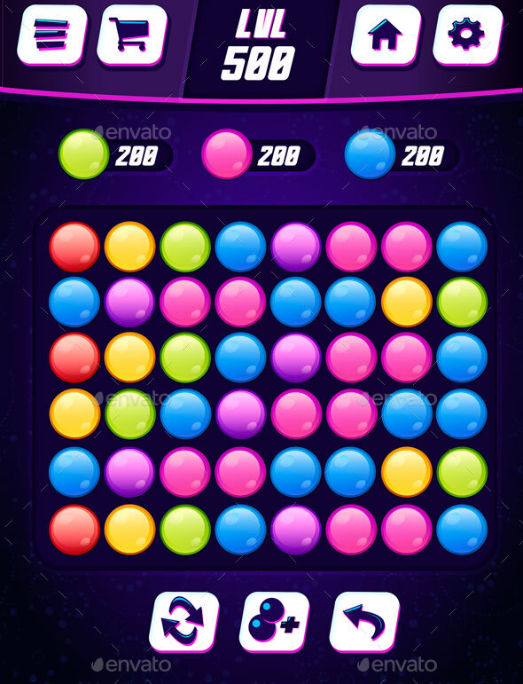 Bubble Game Art, Game Assets | GraphicRiver