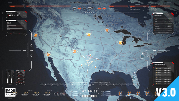 HUD World Map Pack, After Effects Project Files | VideoHive