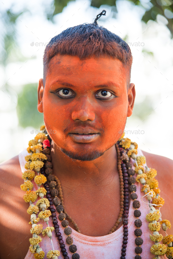 Portrait of Impressionist or Behrupiya, Traditional performing artist ...