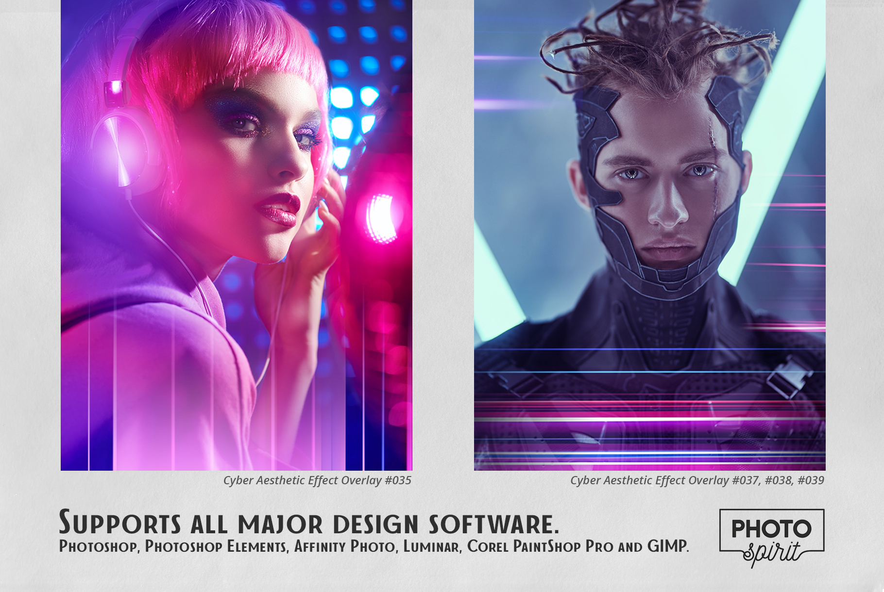 Cyber Aesthetic Overlays, Add-ons | GraphicRiver