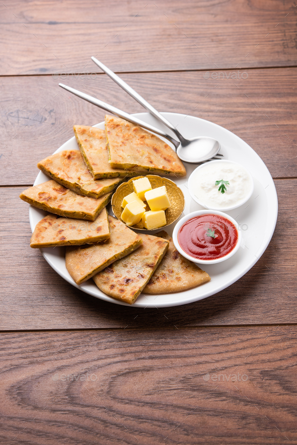 Aloo Gobi Paratha Stock Photo by stockimagefactory | PhotoDune