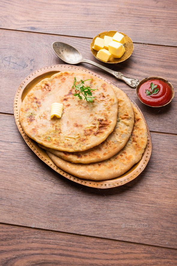 Aloo Gobi Paratha Stock Photo by stockimagefactory | PhotoDune