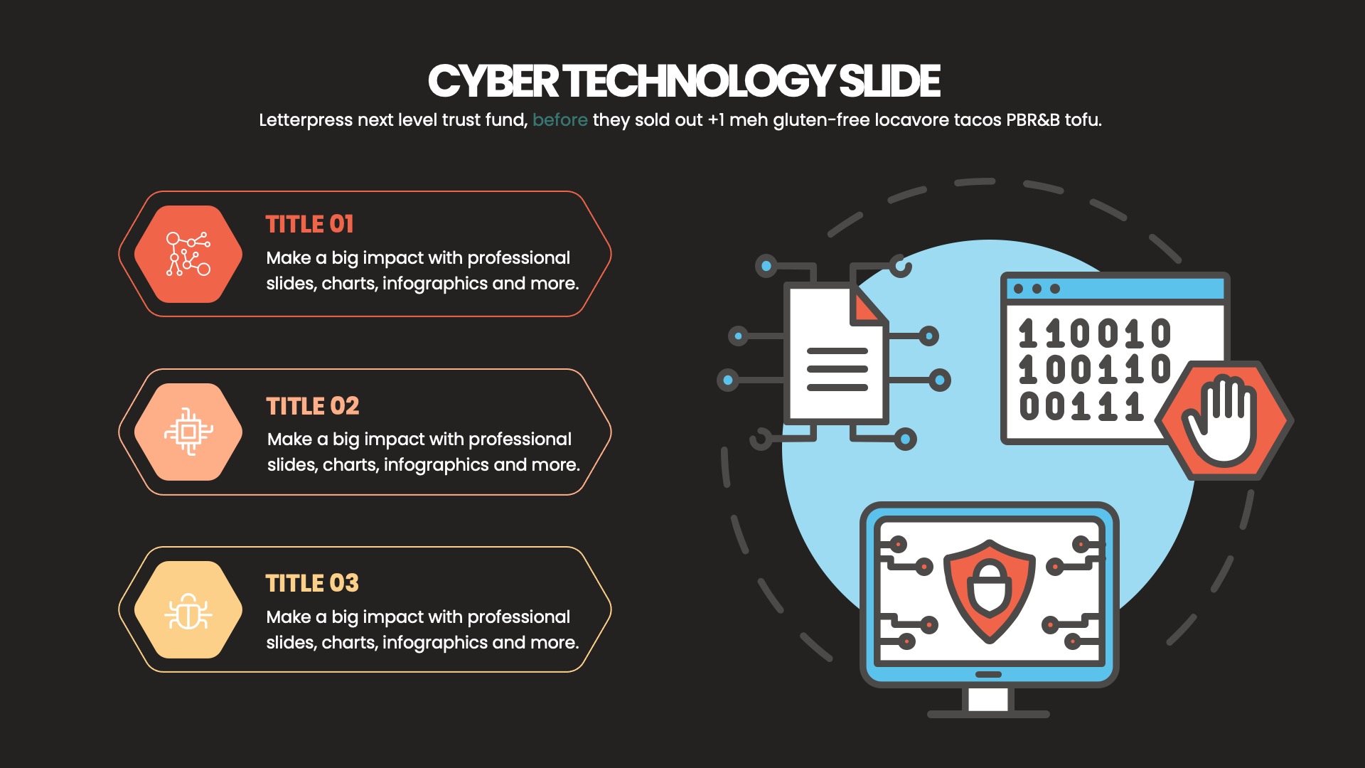 Cyber Technology - PowerPoint Infographics Presentation, Presentation ...
