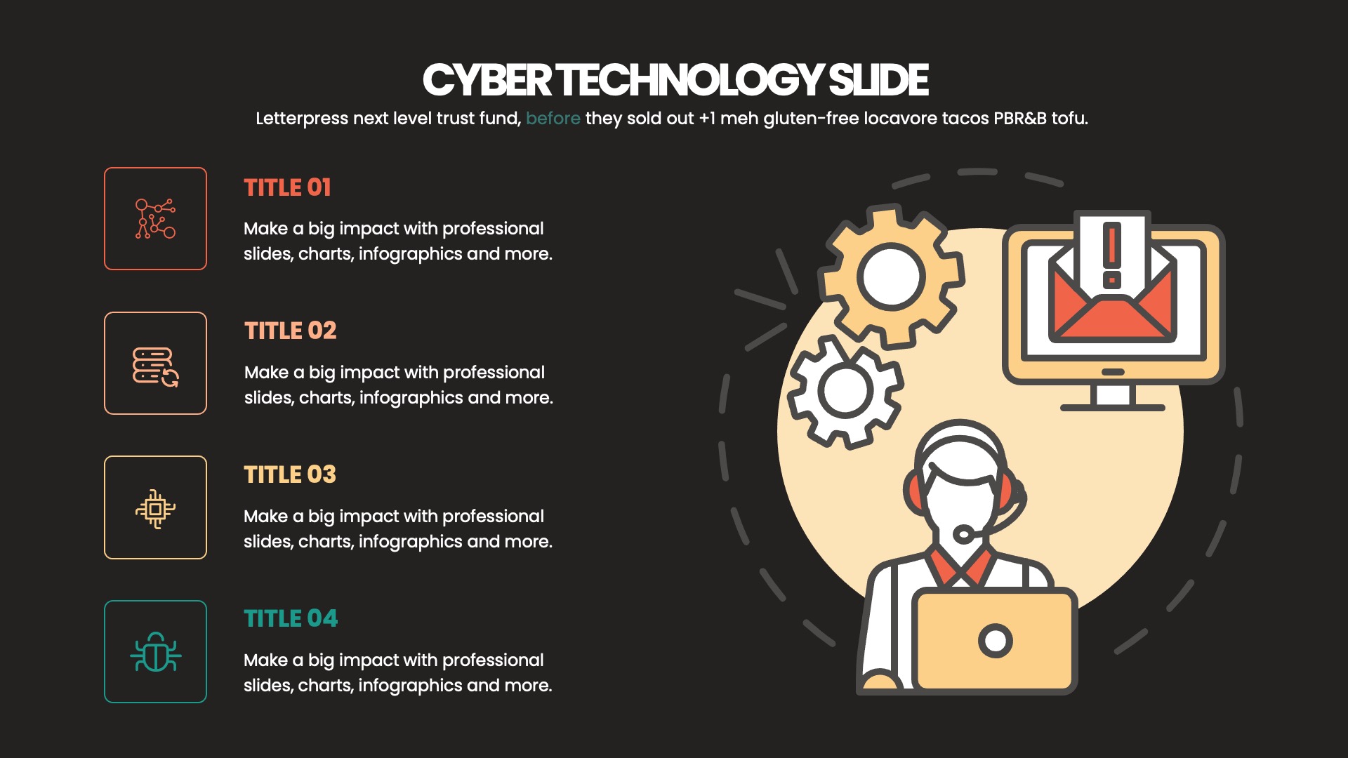 Cyber Technology - PowerPoint Infographics Presentation, Presentation ...