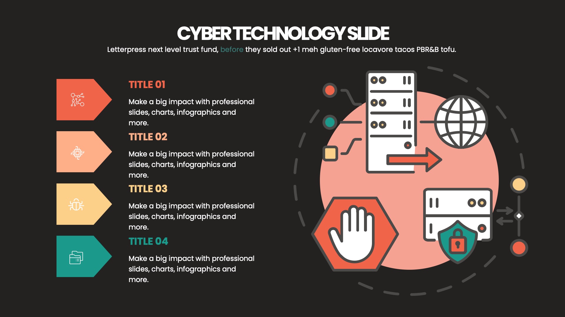 Cyber Technology - PowerPoint Infographics Presentation, Presentation ...