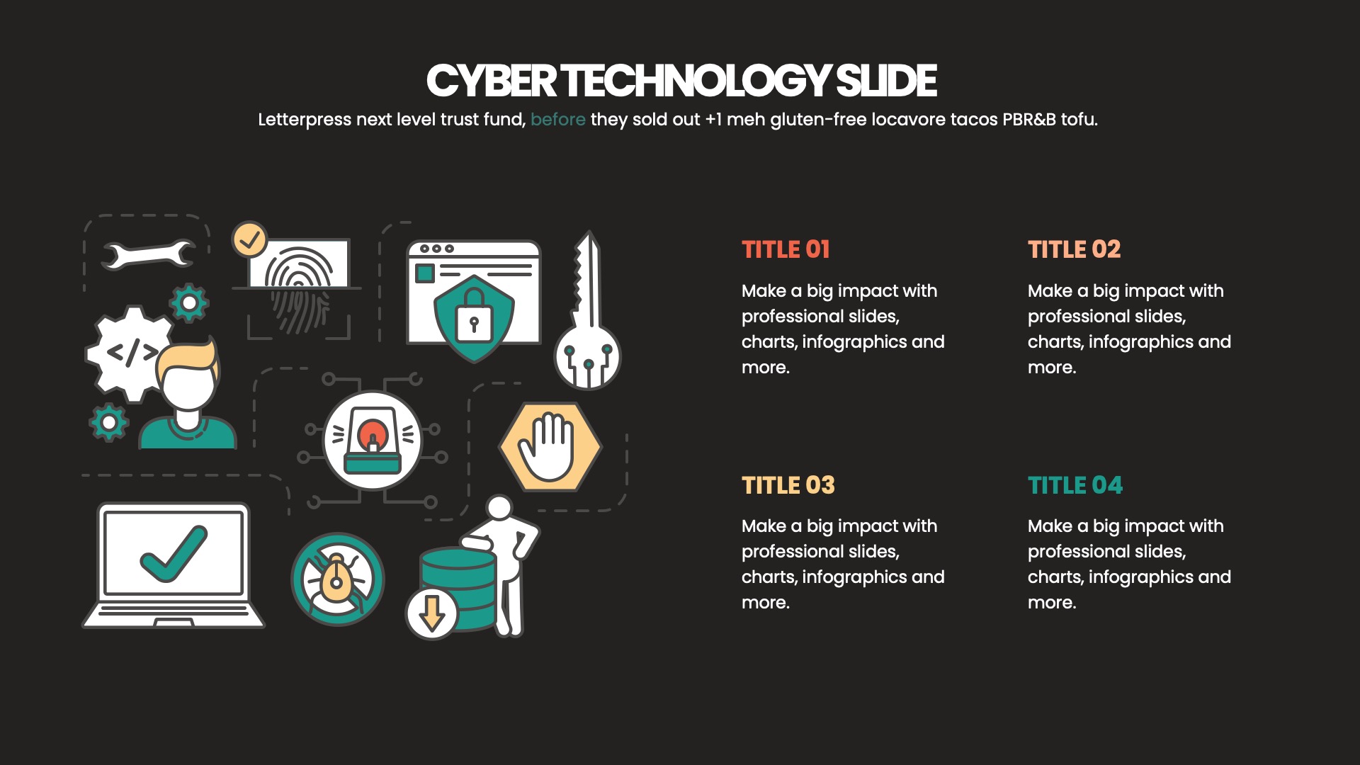 Cyber Technology - PowerPoint Infographics Presentation, Presentation ...