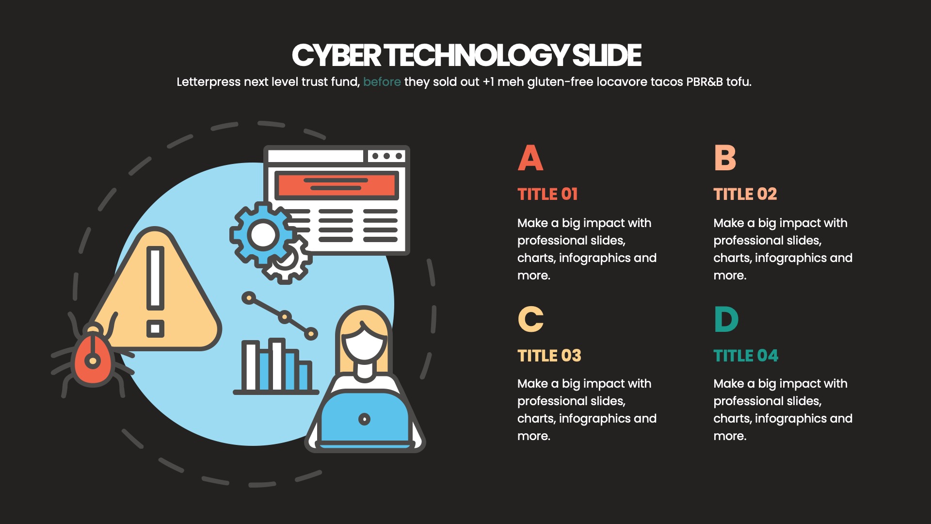 Cyber Technology - PowerPoint Infographics Presentation, Presentation ...