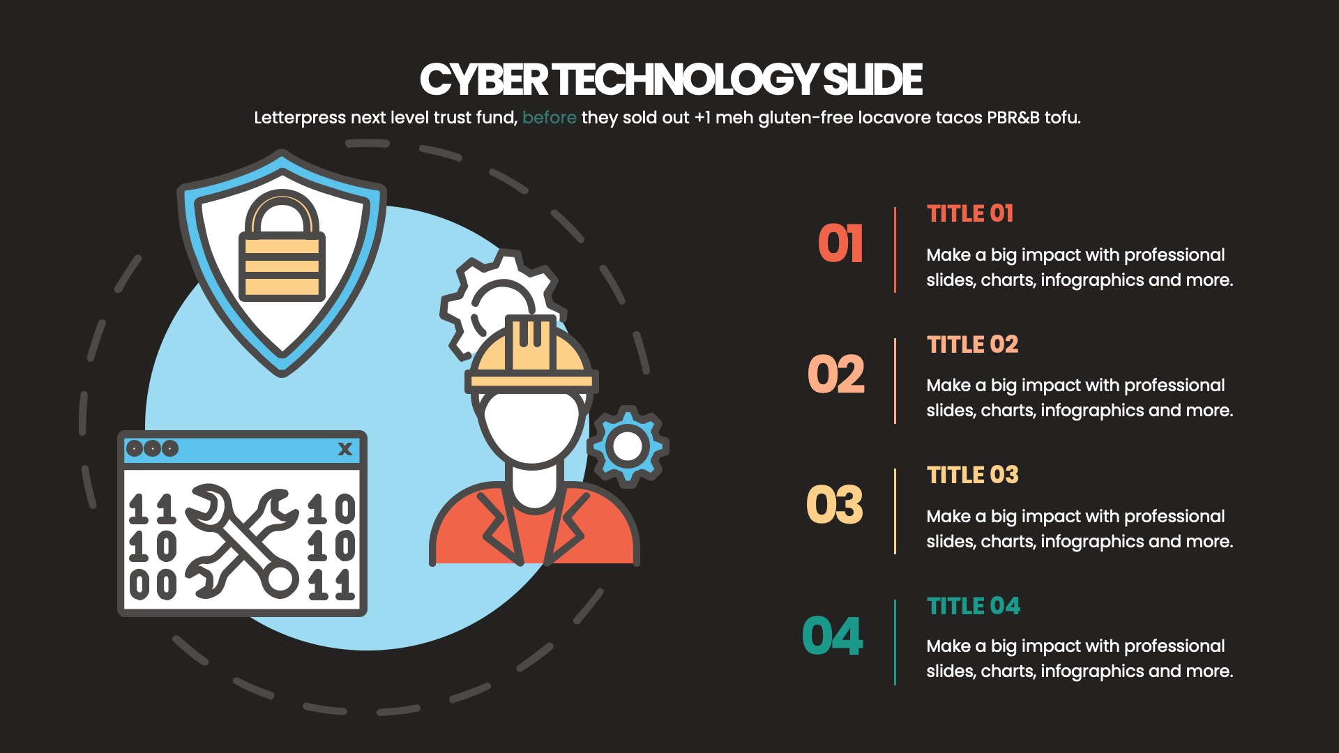 Cyber Technology - PowerPoint Infographics Presentation, Presentation ...