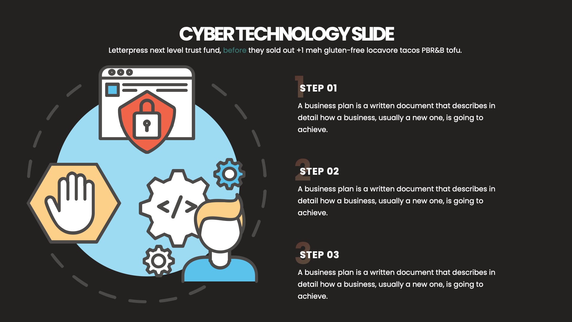 Cyber Technology - PowerPoint Infographics Presentation, Presentation ...