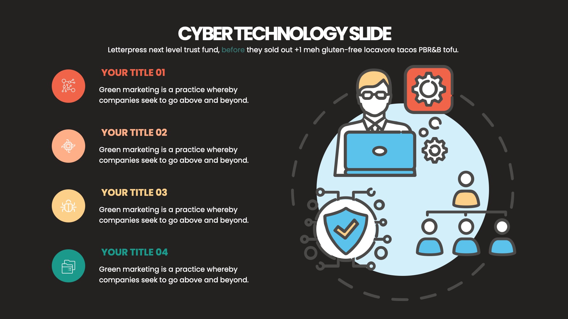 Cyber Technology - PowerPoint Infographics Presentation, Presentation ...