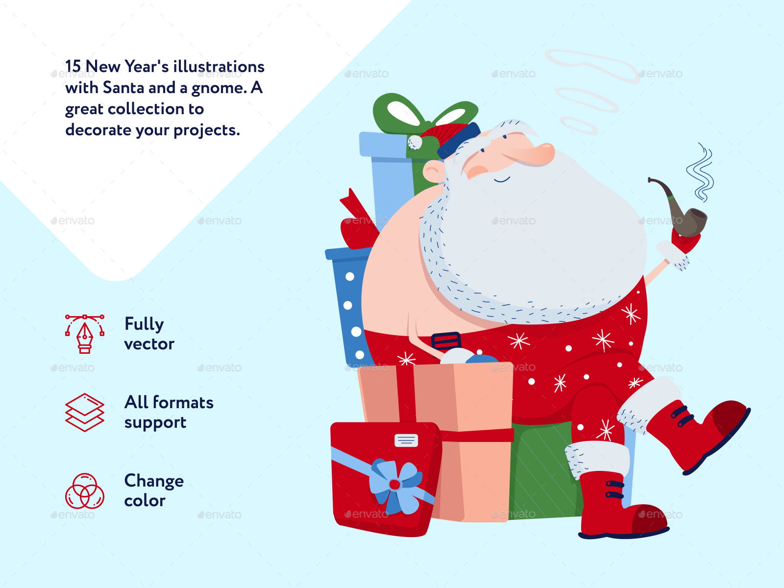 Krispy Santa Illustrations, Graphics | GraphicRiver