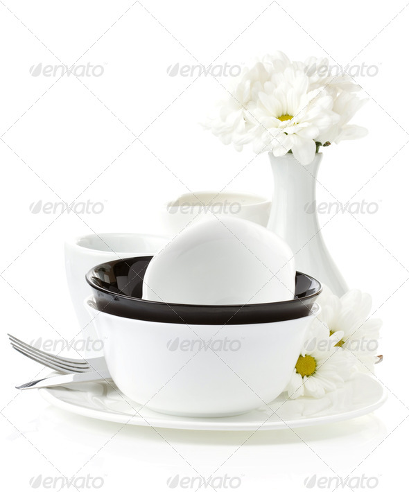 ceramic clean dishes Stock Photo by seregam | PhotoDune