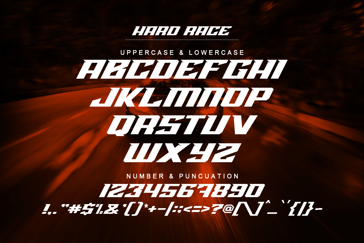 Hard Race Racing Font, Fonts | GraphicRiver