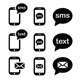 Mobile SMS Text Message Mail Icons Set, Vectors | GraphicRiver
