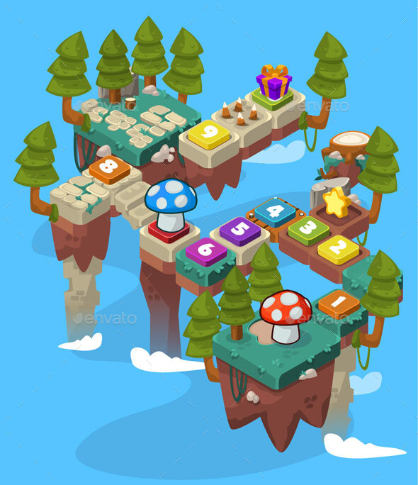 Isometric Assets - Forest, Game Assets | GraphicRiver