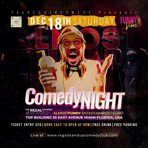Stand Up Comedy Event Flyer, Print Templates | GraphicRiver