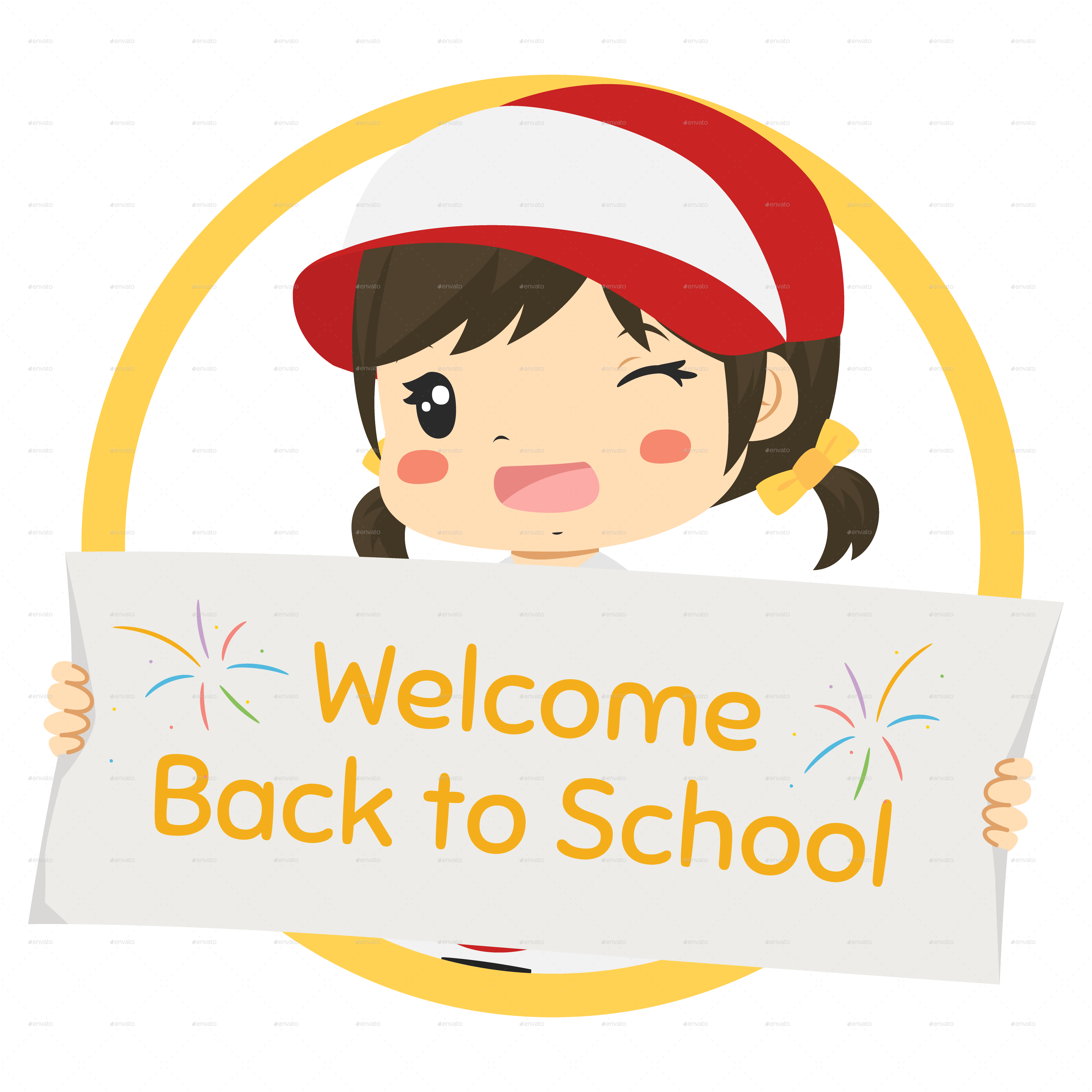 Indonesia Student Girl Vector Pack, Vectors | GraphicRiver