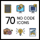 70 No Code Icons | Vivid Series, Icons | GraphicRiver