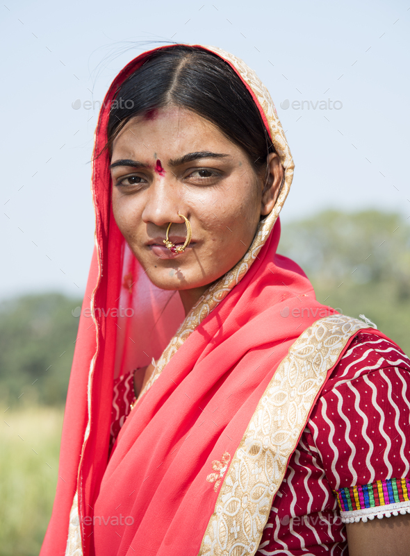 Portrait of rural women in traditional clothes. Stock Photo by crshelare