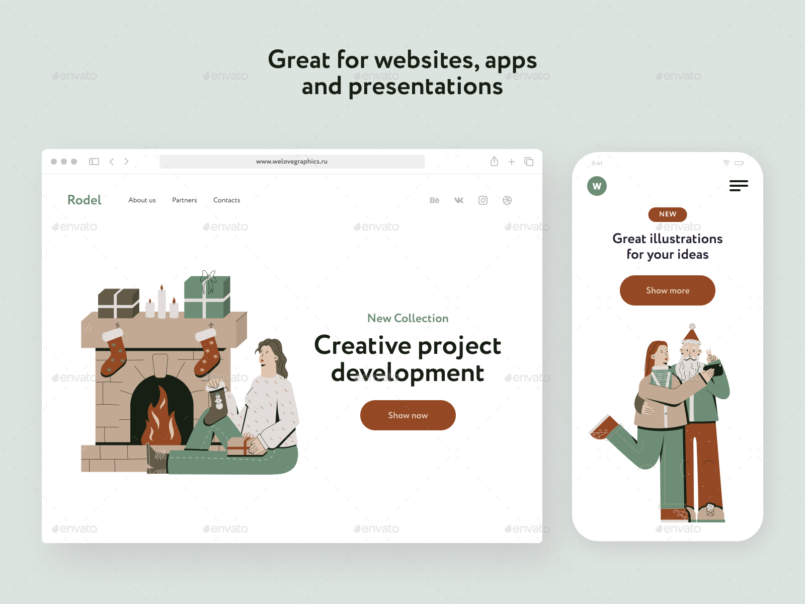 Rodel Christmas Illustrations, Graphics | GraphicRiver