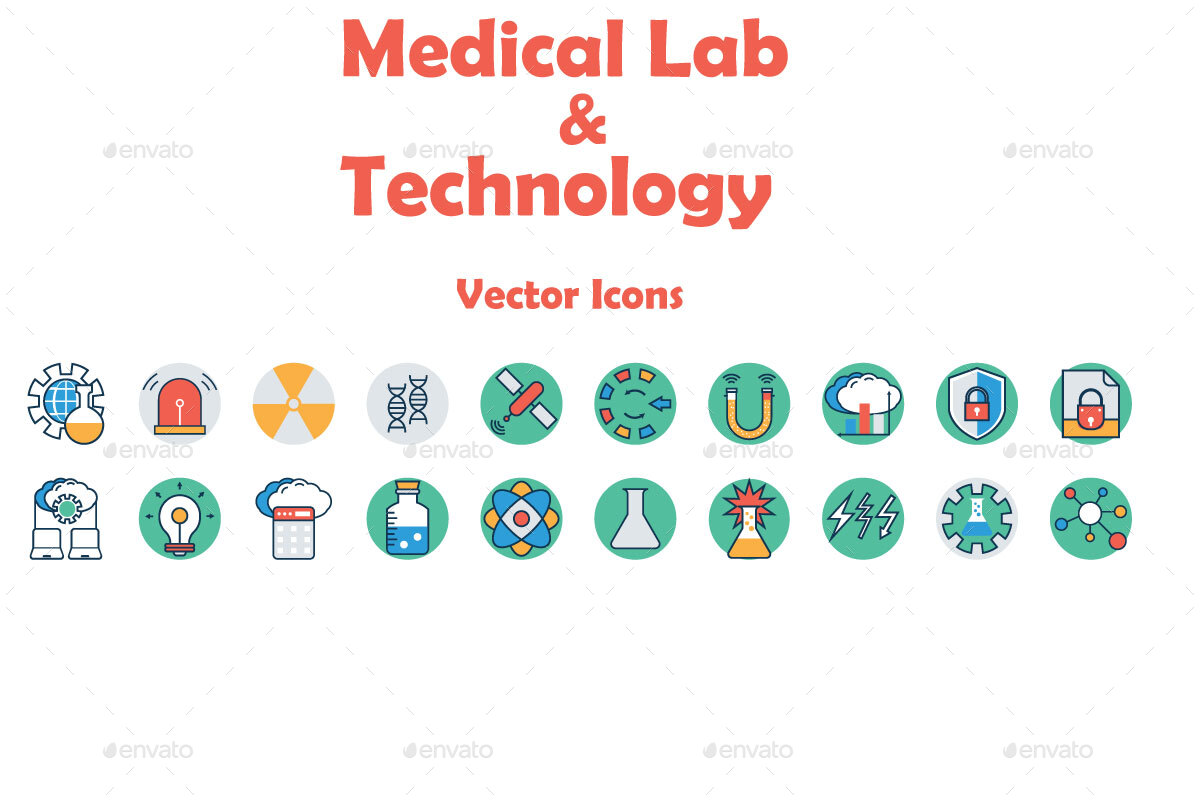 Medical Lab and Technology, Icons | GraphicRiver