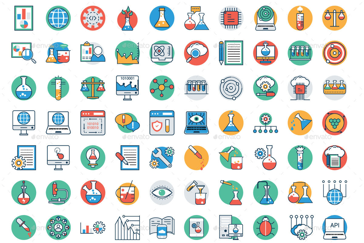 Medical Lab and Technology, Icons | GraphicRiver