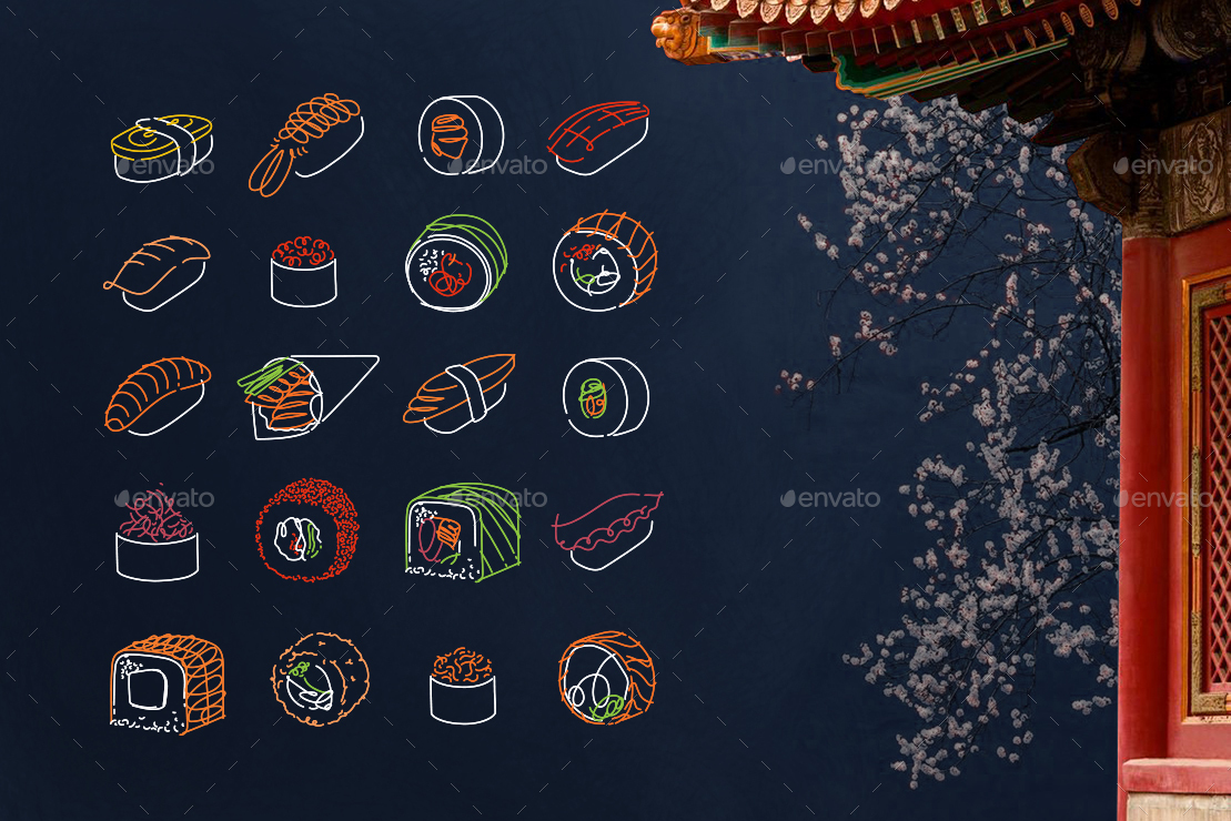 Sushi Line, Vectors | GraphicRiver