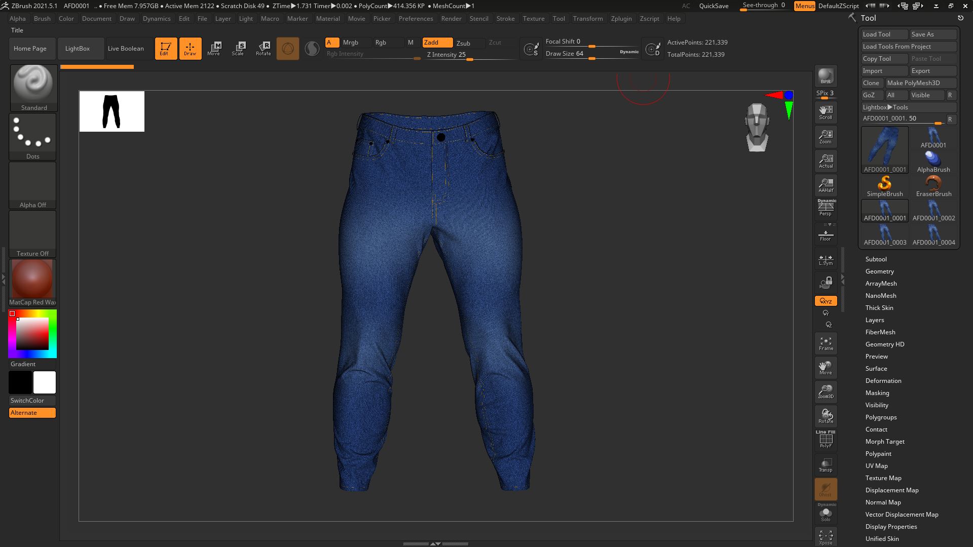 Fashionable Denim Pant by Digital-Fashionwear | 3DOcean