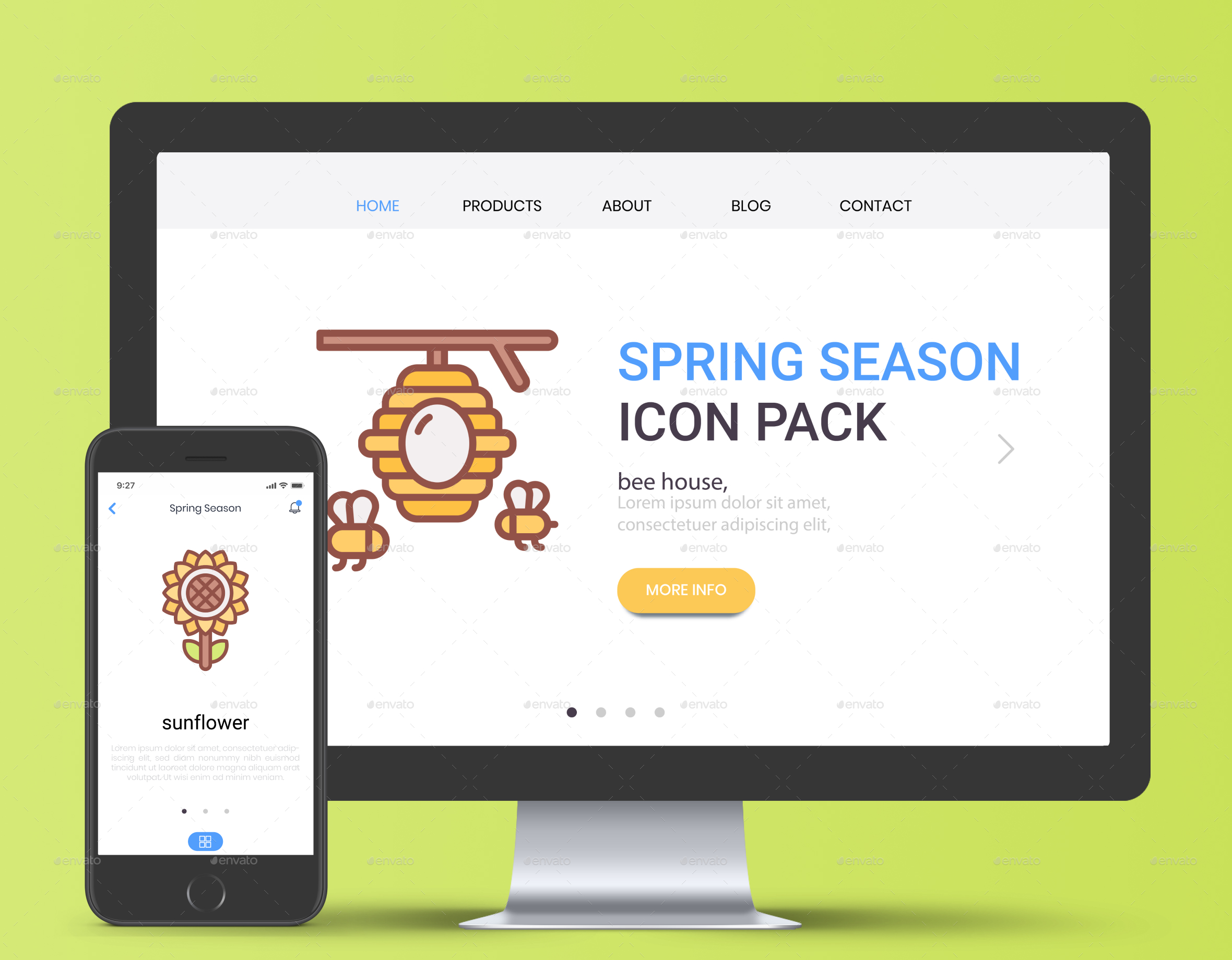 Spring Season Icon Pack, Icons | GraphicRiver