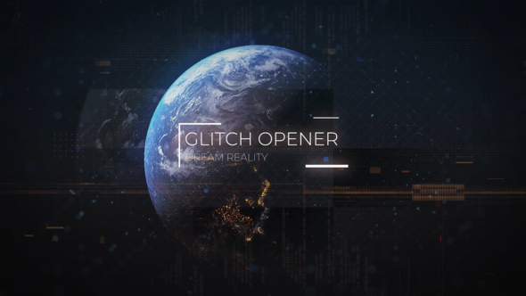 Technology Glitch Earth Titles, After Effects Project Files | VideoHive