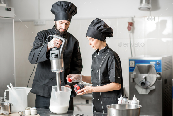 Chefs making ice cream Stock Photo by RossHelen | PhotoDune