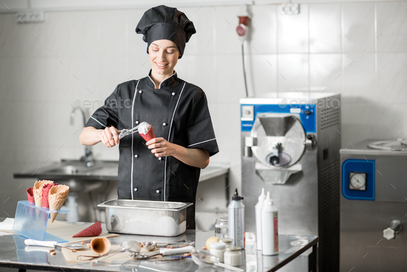 Chef cook making ice cream Stock Photo by RossHelen | PhotoDune