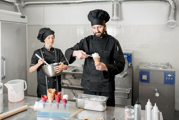 Chefs making ice cream Stock Photo by RossHelen | PhotoDune