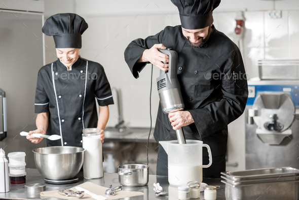 Chefs making ice cream Stock Photo by RossHelen | PhotoDune