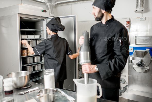 Chefs making ice cream Stock Photo by RossHelen | PhotoDune