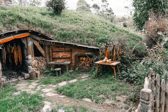 Cozy yard near hobbit burrow Stock Photo by ADDICTIVE_STOCK | PhotoDune