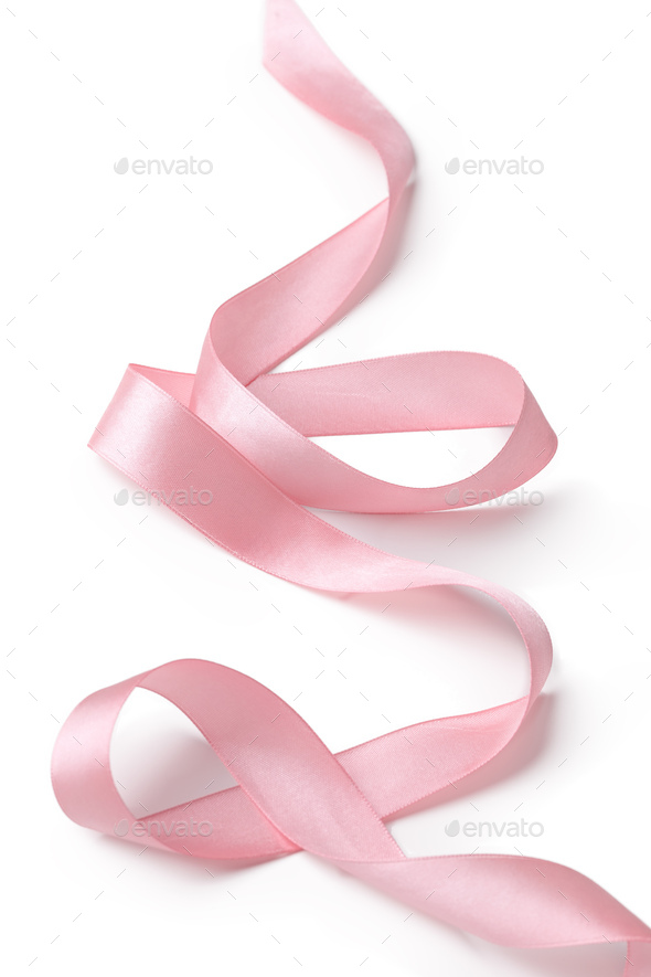 Pink ribbon on white background Stock Photo by FabrikaPhoto | PhotoDune