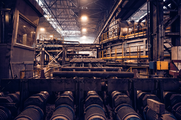 Iron and Steel Factory or Pipe Mill located in Taganrog South of Russia ...